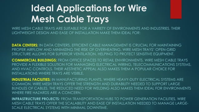 Wire Mesh Cable Trays Streamline Your Installation Process with Less ...