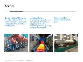 Wire Rod Mill and Rebar Rolling Mill Manufacturer | PPT