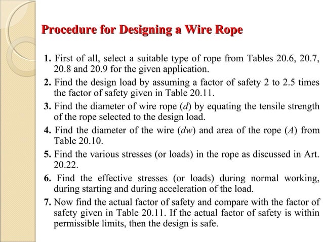 Wire rope design | PPT