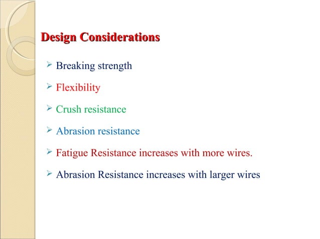 Wire rope design | PPT