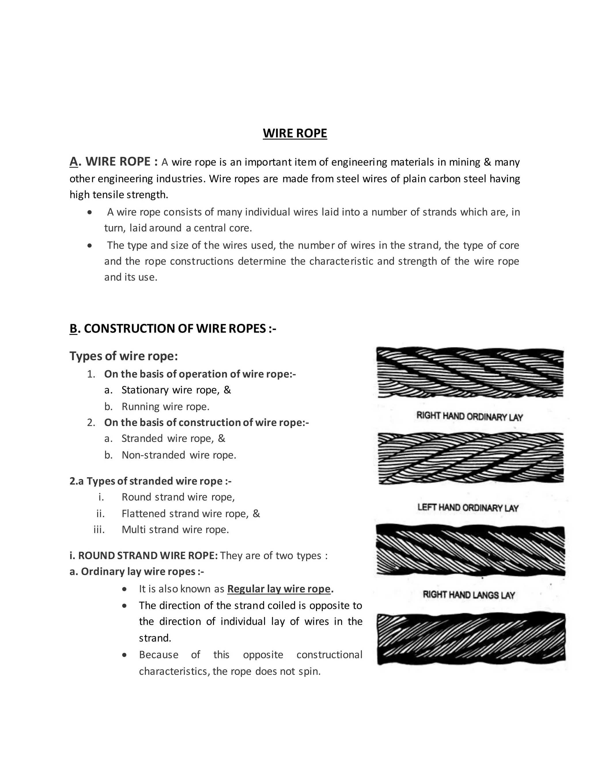 Wire ropes | DOCX