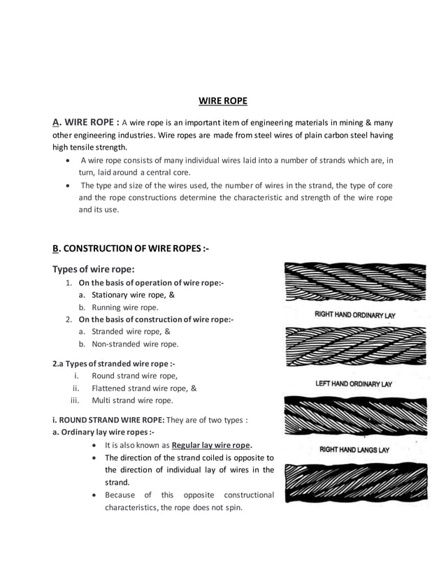 Wire ropes | DOCX