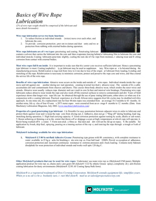 Wire ropes lubrication fundamentals | PDF