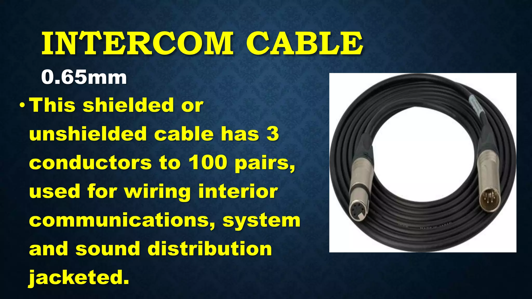 Wires and cables | PPTX
