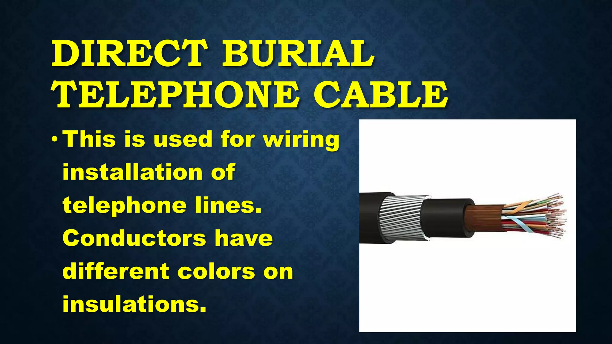 Wires and cables | PPTX