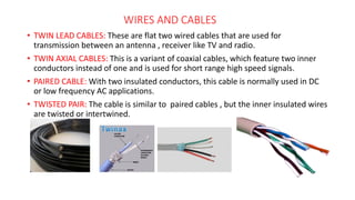 WIRES AND CABLES -building services t.y.b.arch. | PPT