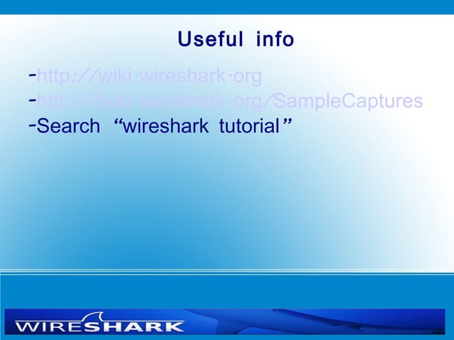 Wireshark - presentation | PPT | Computer Networking | Computing