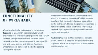 Network Tools Basic Fundamentals of Wireshark | PPT