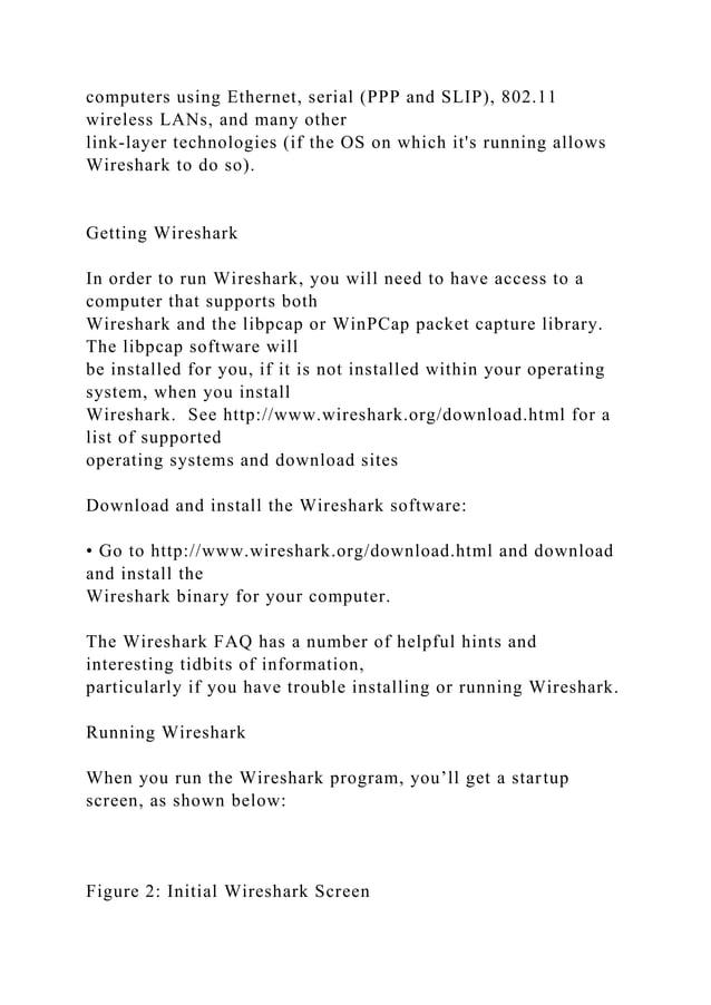 Wireshark Lab Getting Started V60 Supplement To Codocx