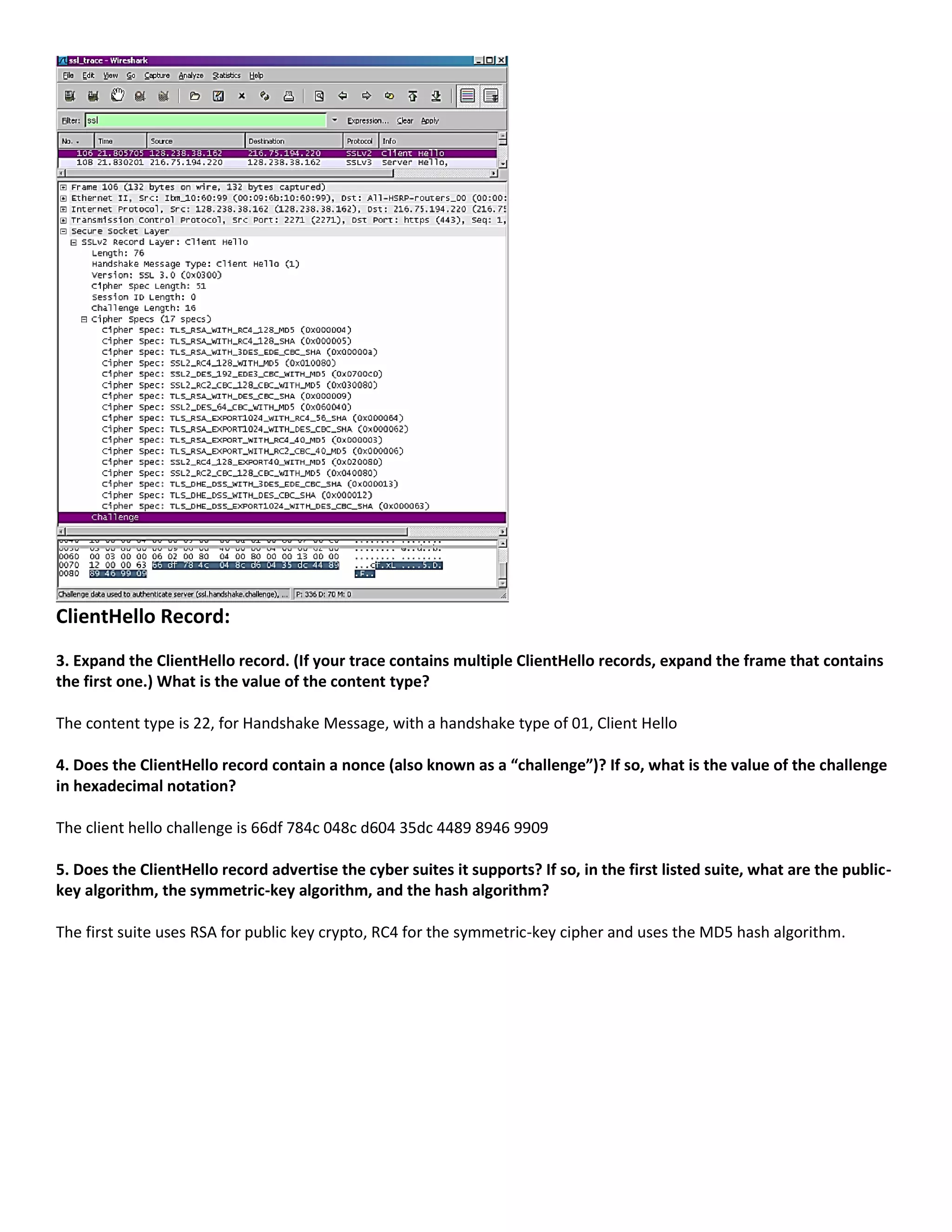 Wireshark lab ssl v7 solution | PDF