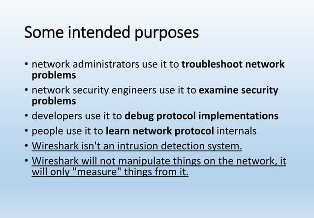 Wireshark Basic Presentation | PPTX
