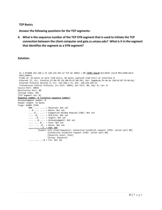 Wireshark TCP Trace | PDF