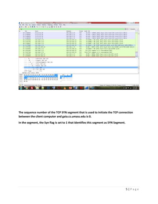 Wireshark TCP Trace | PDF