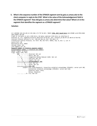 Wireshark TCP Trace | PDF