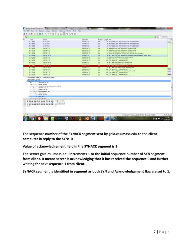 Wireshark TCP Trace | PDF