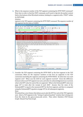 Wireshark tcp - 2110165028 | PDF
