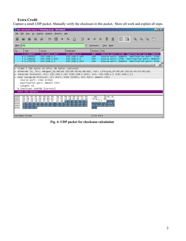Wireshark udp solution | PDF