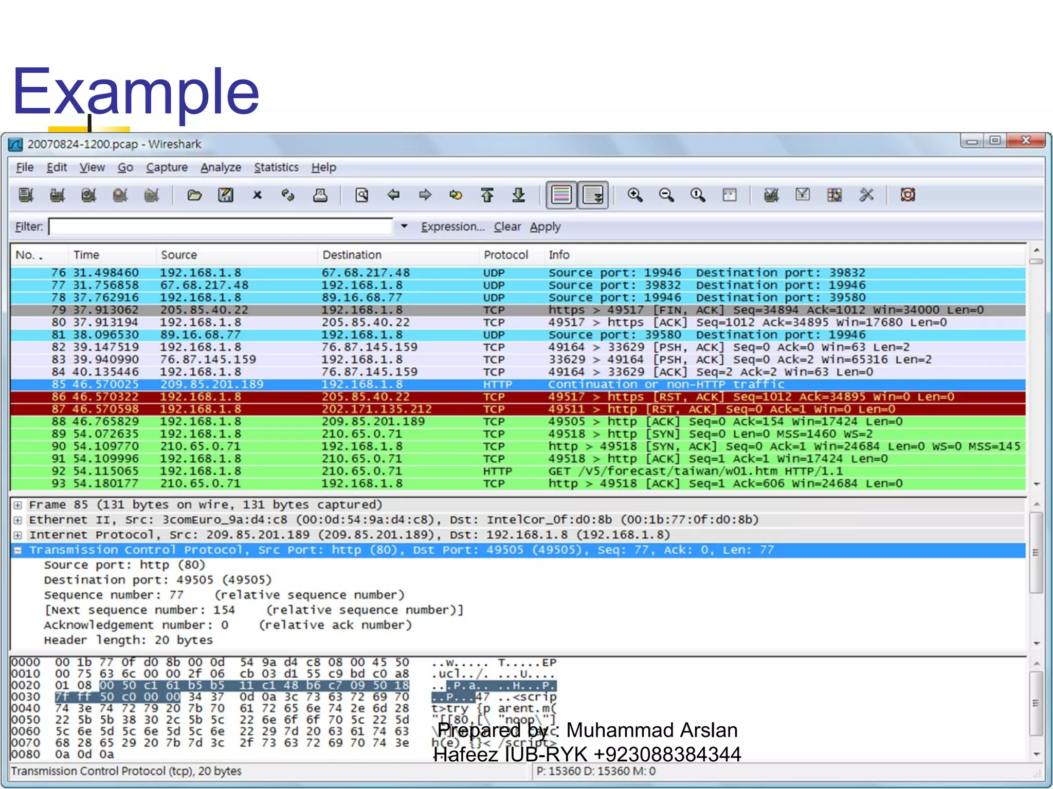 Wireshark working and basics | PPT | Computer Networking | Computing