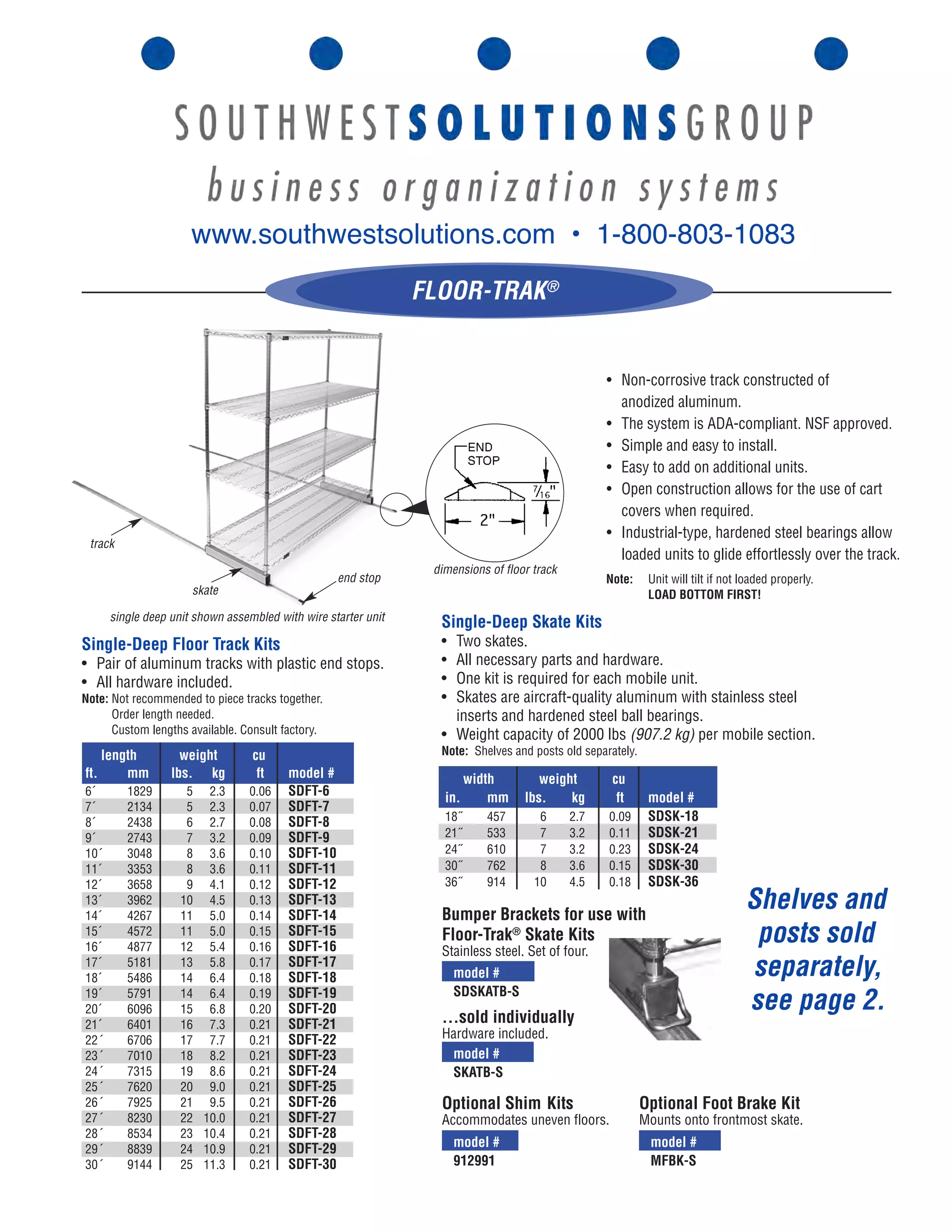 Wire Shelving & Floor Trak Systems | PDF