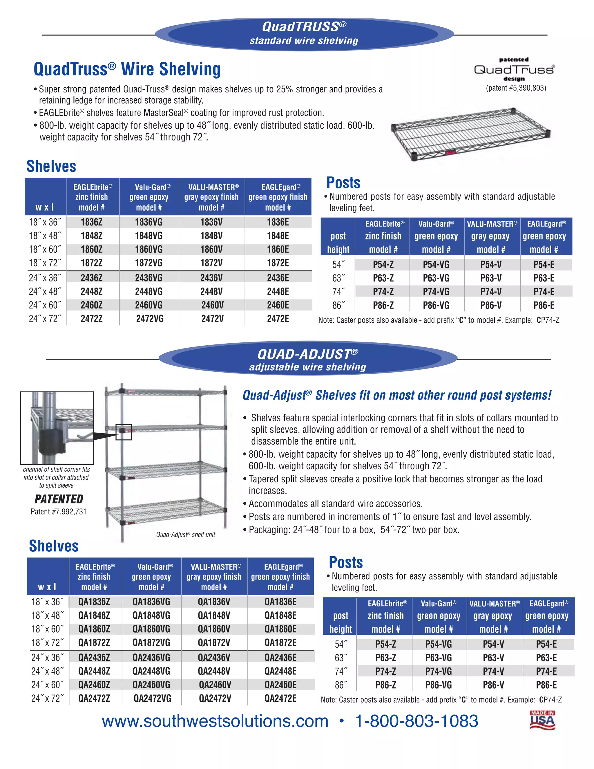 Wire Shelving & Floor Trak Systems | PDF