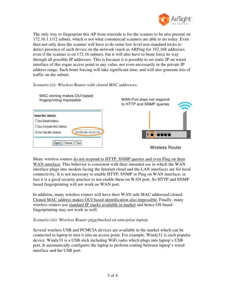 Wireside Only Rogue Access Point Detection