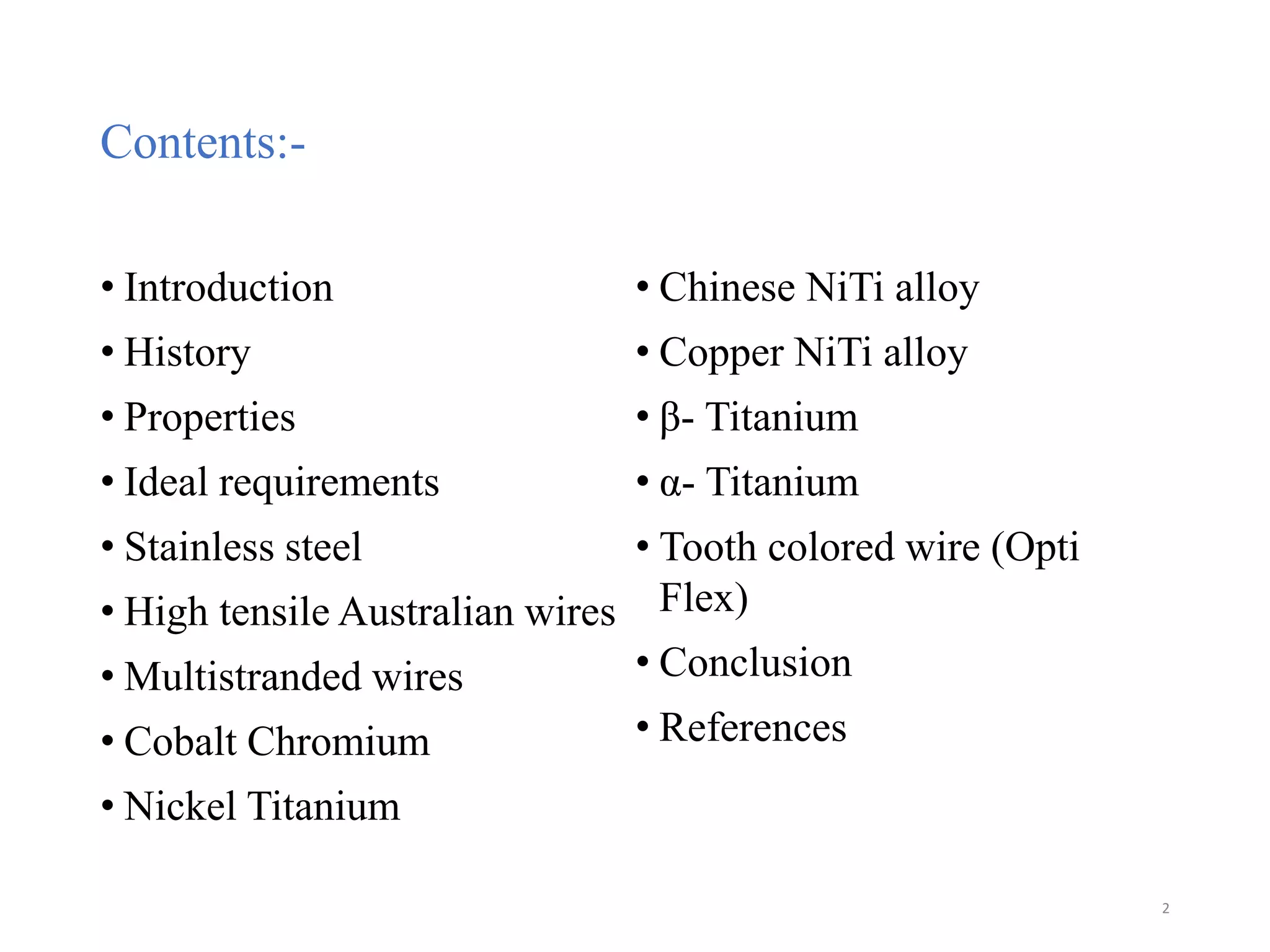 orthodontic wires | PPTX