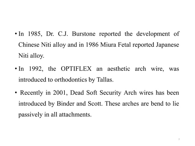 orthodontic wires | PPTX | Dental Health | Diseases and Conditions
