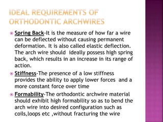 Wires in othodontics | PPTX