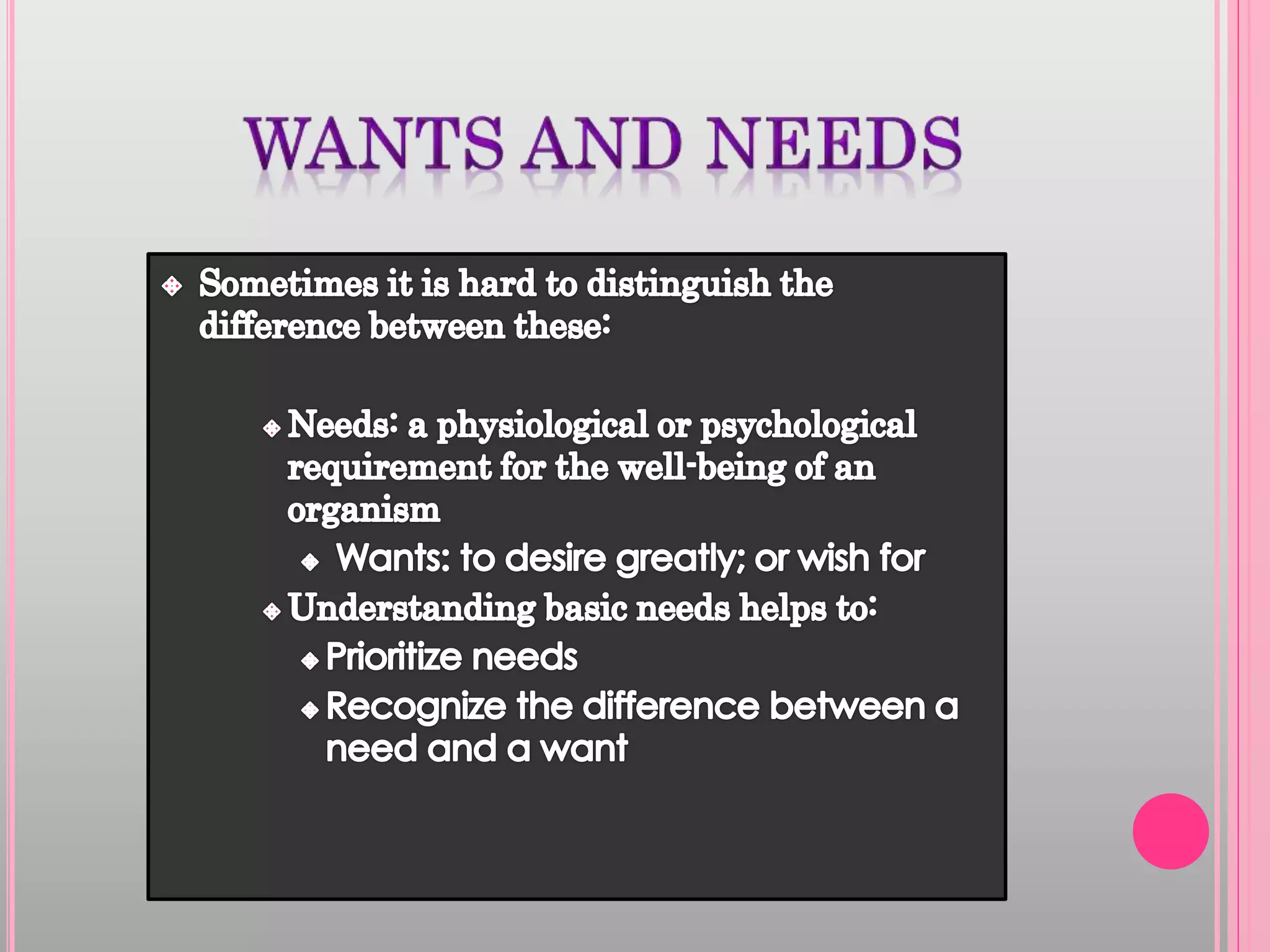 Women In Recovery Maslows Needs and Wants | PPTX