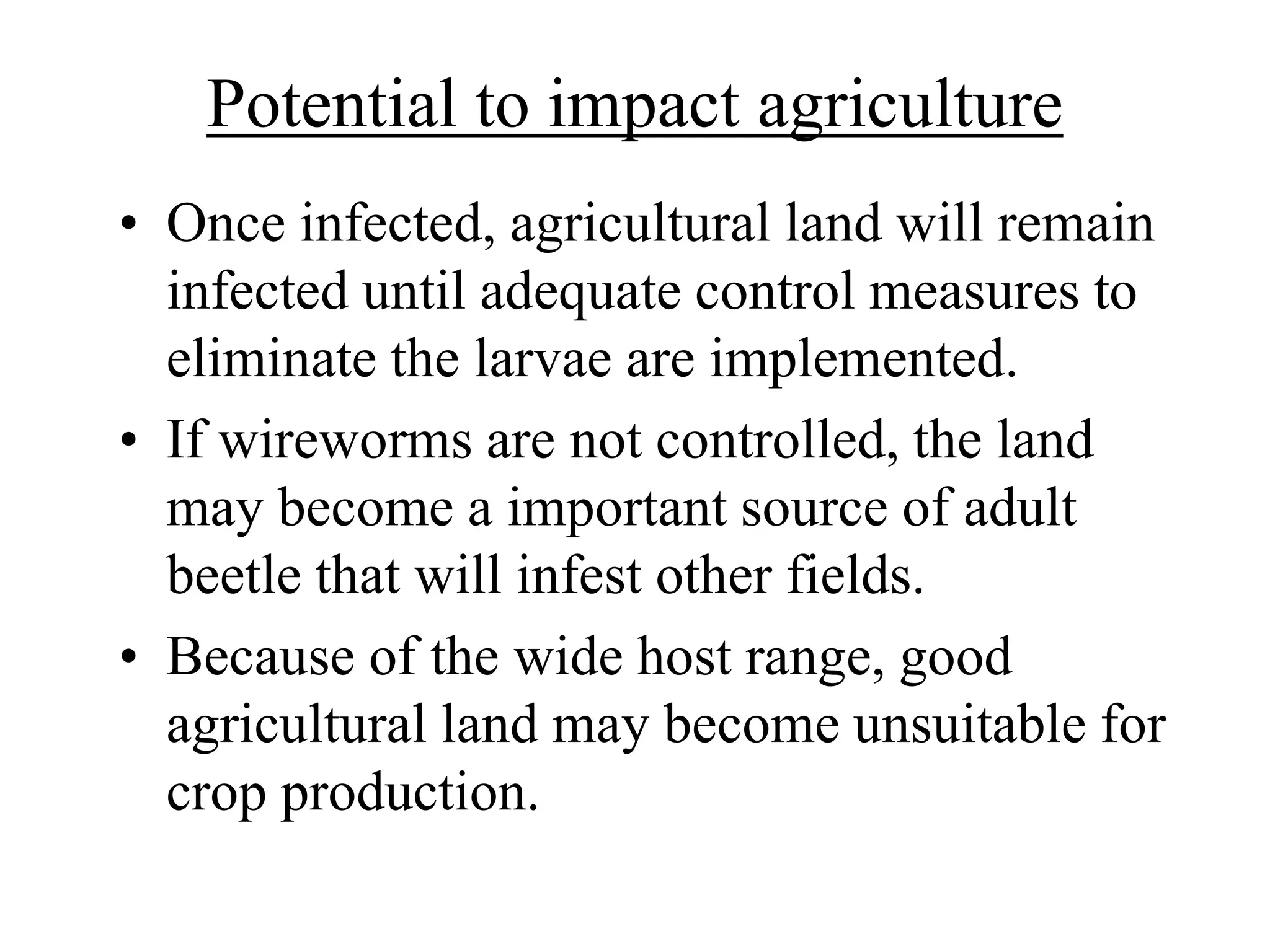 Wireworm Management in Horticultural Crops | PDF