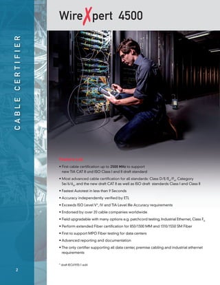 Wirexpert 4500 es un certificador de cable utp | PDF