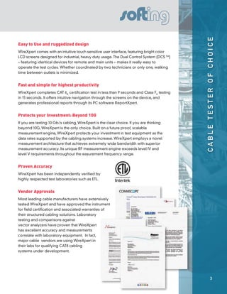 Wirexpert 4500 es un certificador de cable utp | PDF