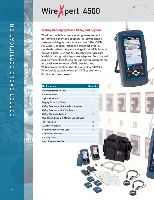 Wirexpert 4500 es un certificador de cable utp | PDF