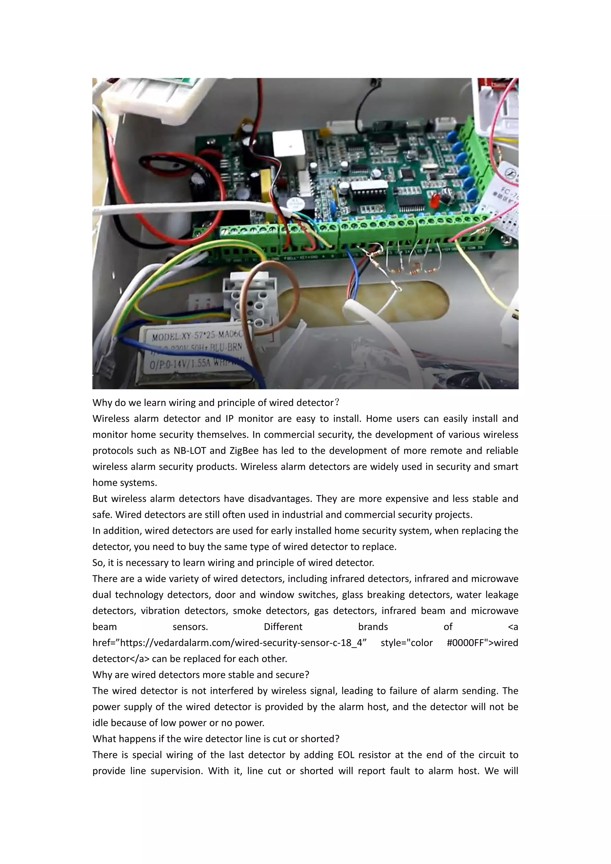 wired detector wiring methods and security rate | PDF