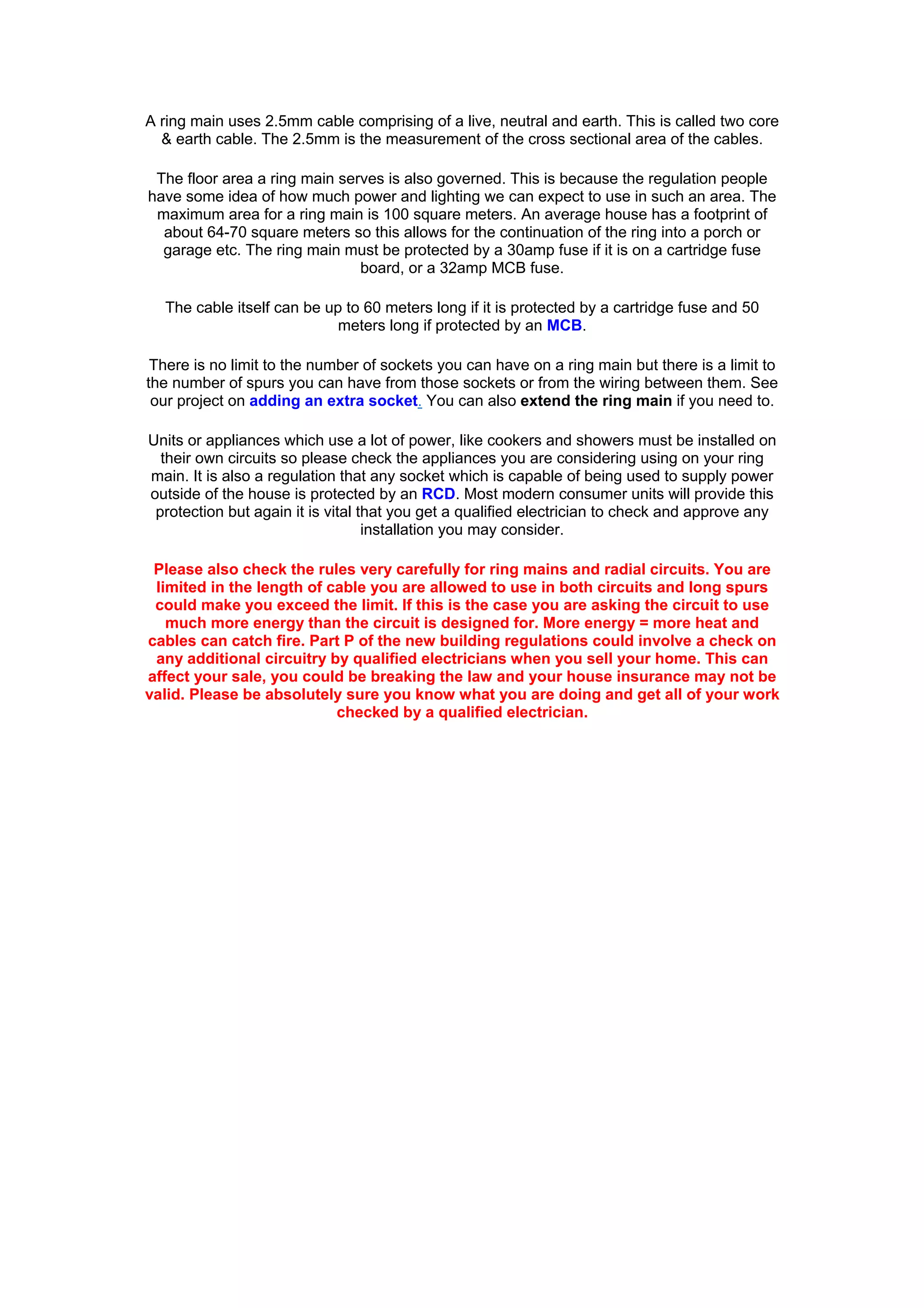 Wiring a ring main | PDF