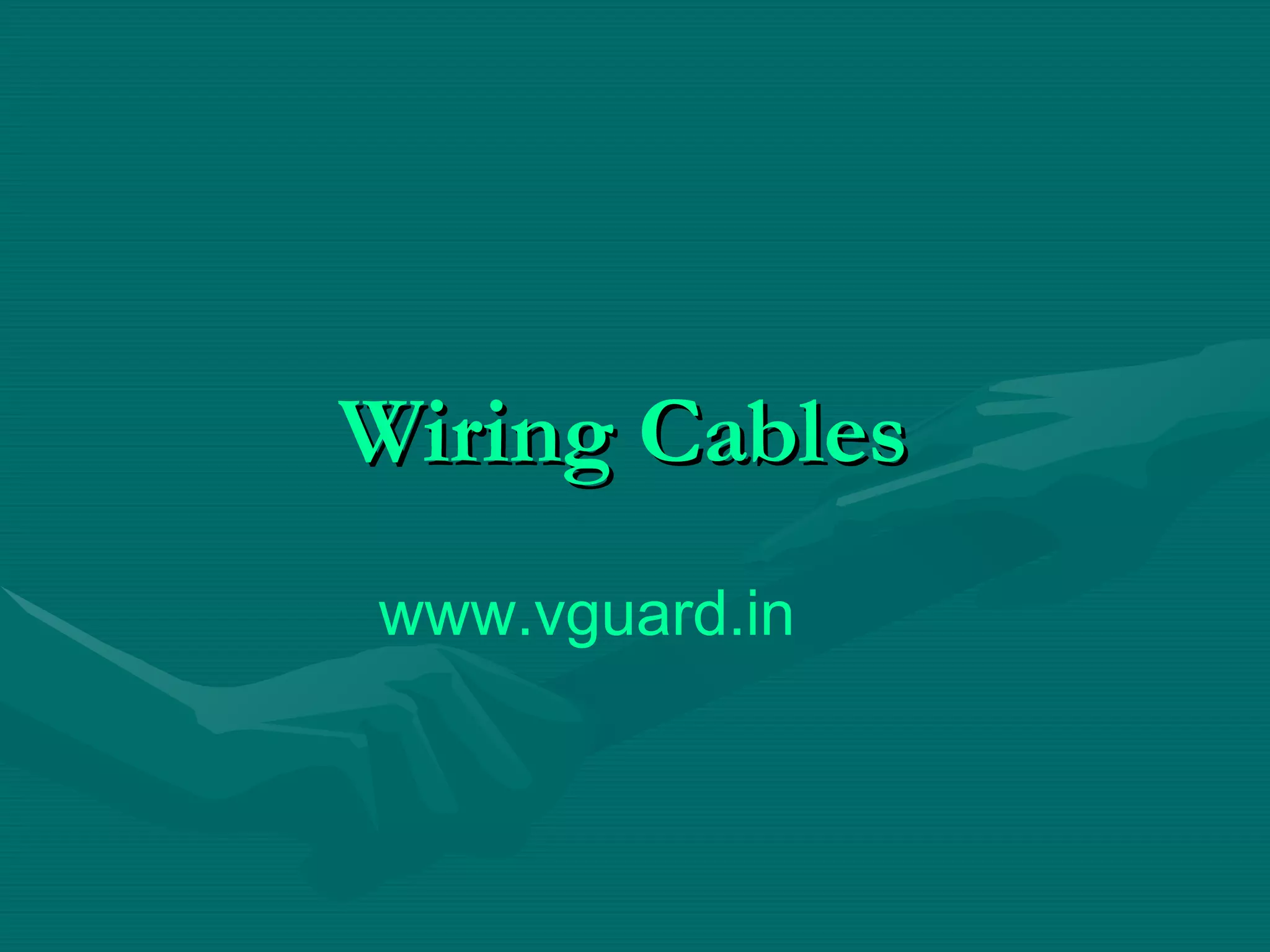 Wiring cables | V-Guard | Voltage Stabilizer|Wiring Cables|Pumps amd ...