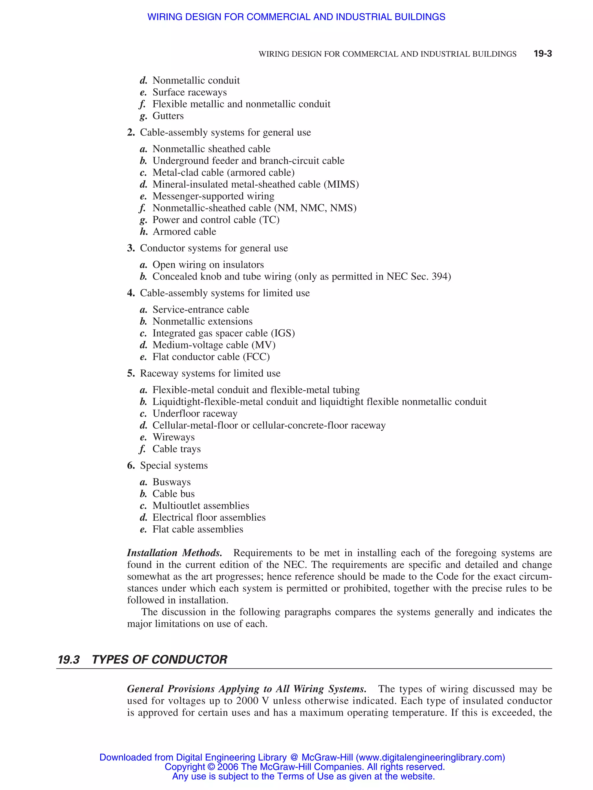 Wiring design for commercial and industrial buildings | PDF