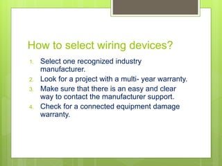 Wiring devices | PPTX