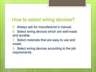 Wiring devices | PPTX