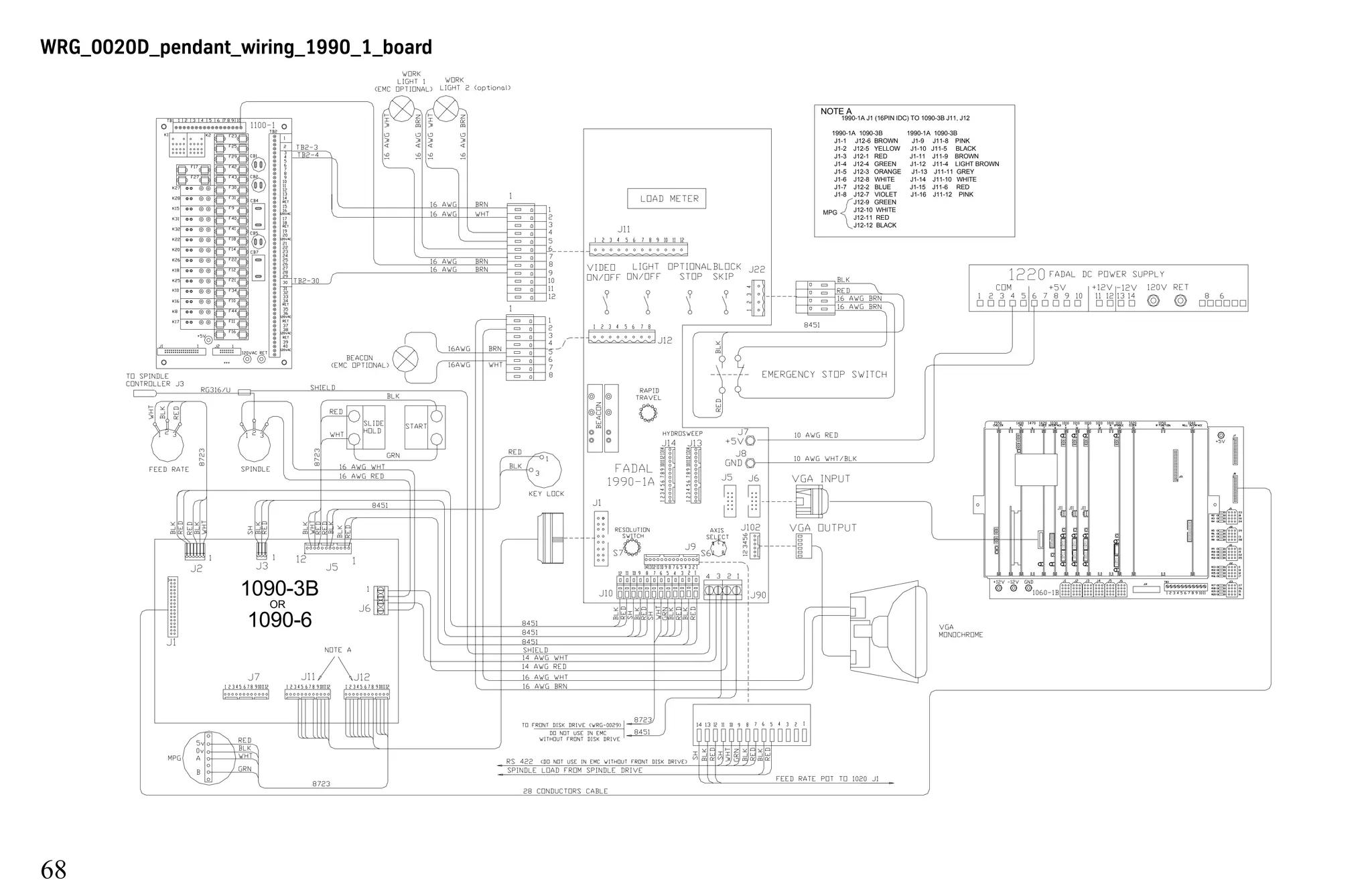 CNC Machine Wiring Diagram For Fadal Pendant | PDF