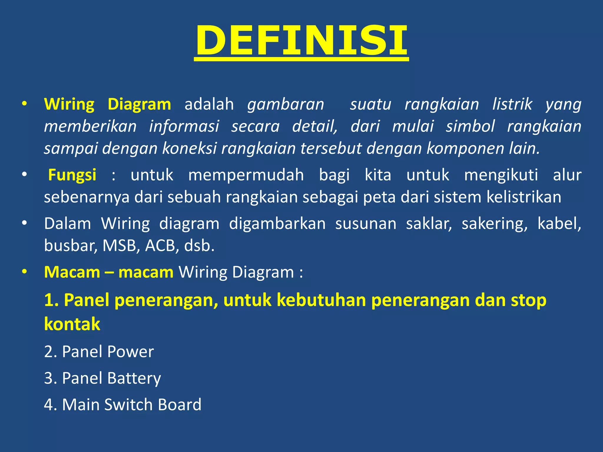Wiring diagram penerangan | PPTX