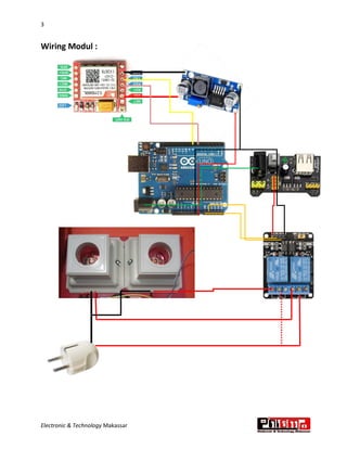 Wiring modul kontrol lampu via sms main control arduino uno | PDF