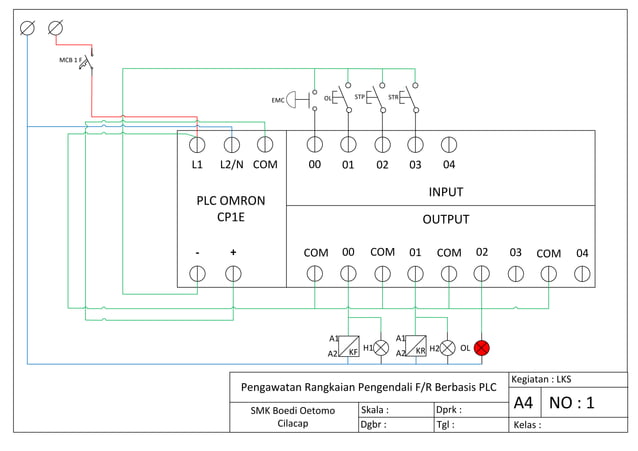 WIRING PLC forward reverse motor putar kanan dan kiri | PDF