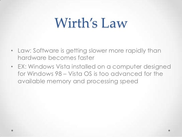 Wirth’s law