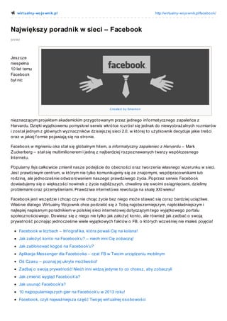 Największy poradnik w sieci – Facebook | PDF