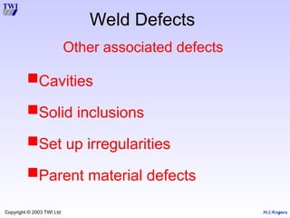 WIS5 DEFECT.ppt - Welding Inspection - TWI | PPT