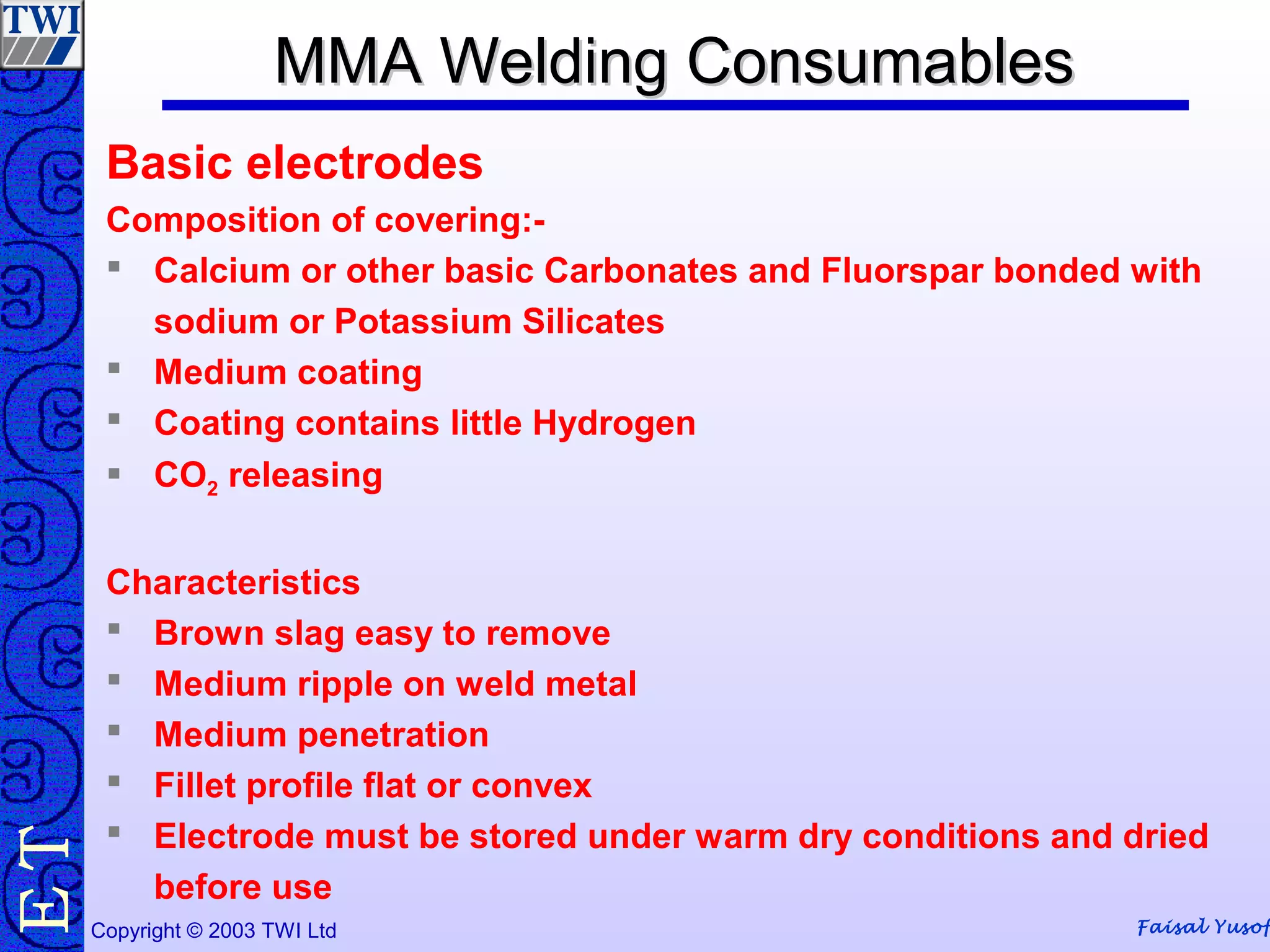 Wis5 welding consumables 18 | PPT