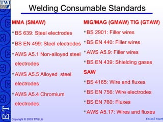 Wis5 welding consumables 18 | PPT