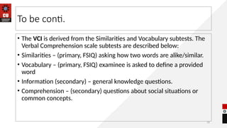 Wescheler Intelligence Scale for Children | PPTX