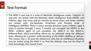 Wescheler Intelligence Scale for Children | PPTX